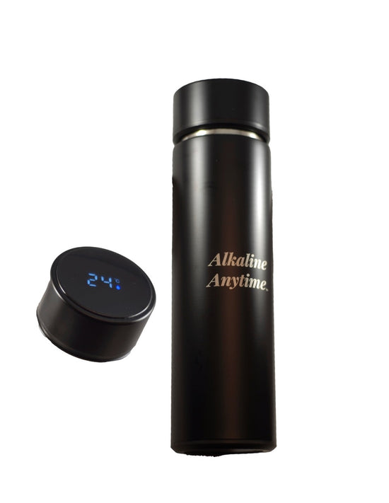 Executive Water Bottle Flask with 2 Lids (LED Display & Stainless Stee ...